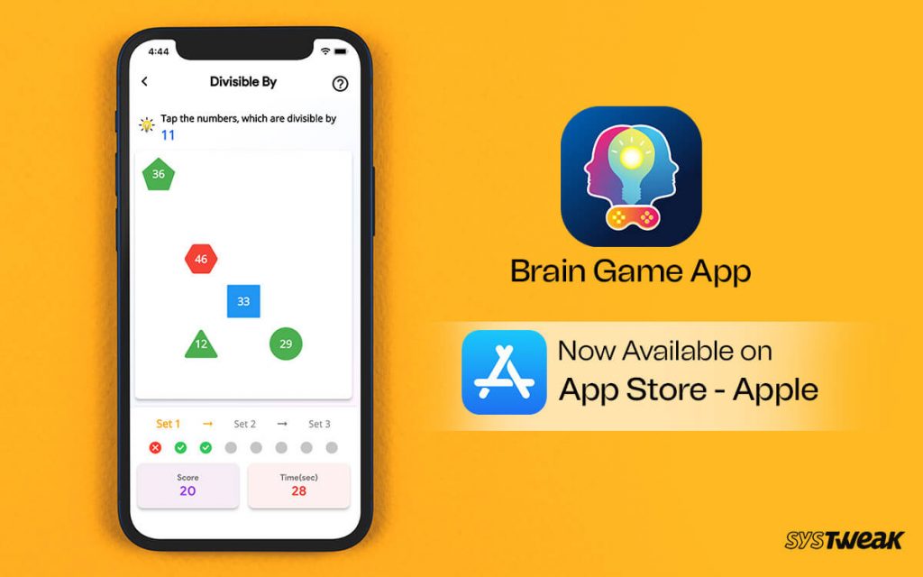 Systweak Software Launches "Brain Game App" for iOS Users
