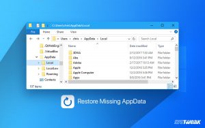 How to Restore Missing AppData Folder on Windows 11,10