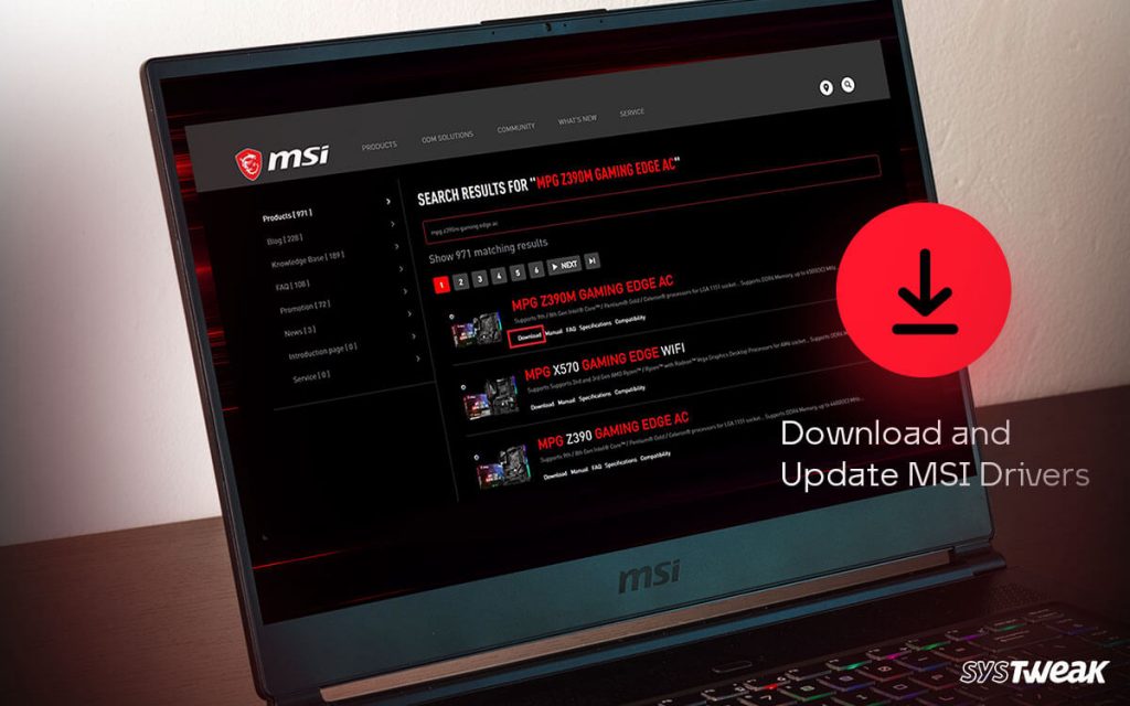 Download MSI Driver Updates for Windows [All Versions]