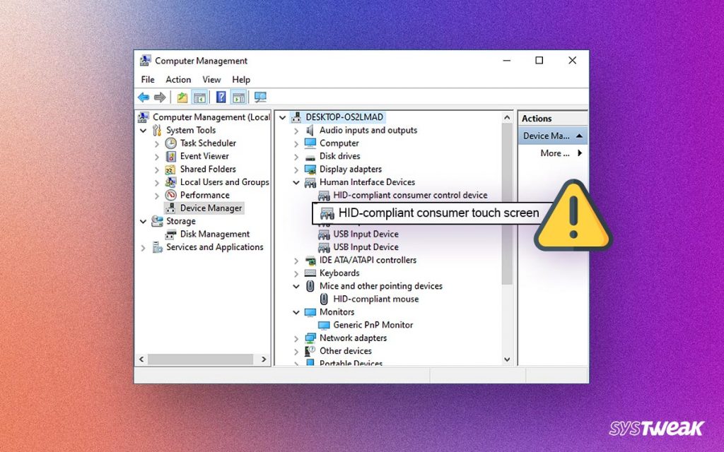 [Resolved] HID-Compliant Touch Screen Not Showing Error