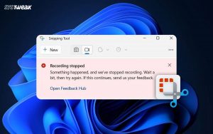 How to fix Snipping Tool Recording Stopped Error