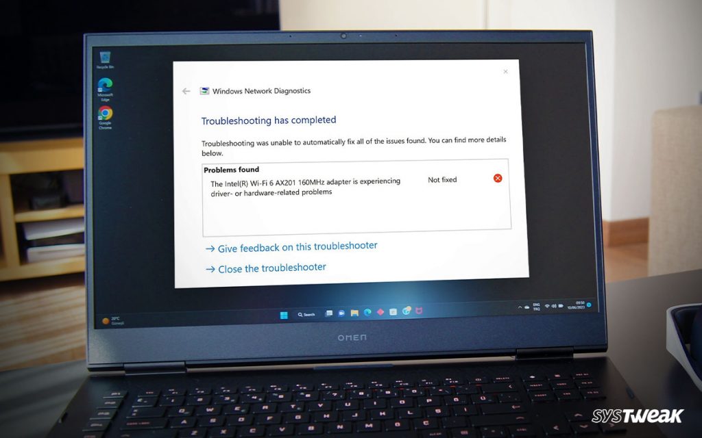 Fix – Intel Wi-Fi 6 AX201 160MHz Adapter Driver/Hardware Errors