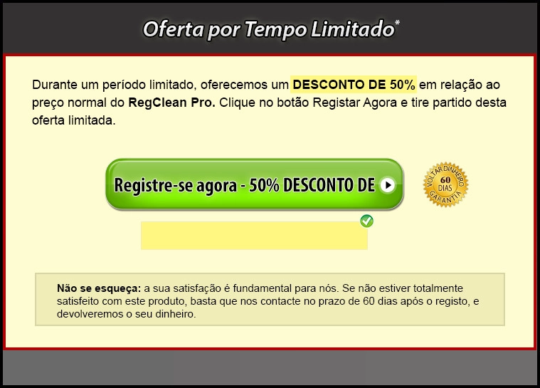 Compre o RegClean Pro para PC